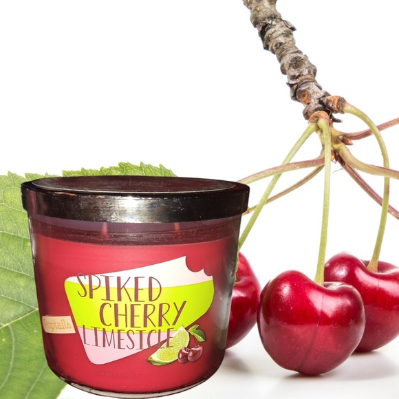 Bath & Body Works | Other | Htf Spiked Cherry Limesicle Poptail 3 Wick Candle | Poshmark